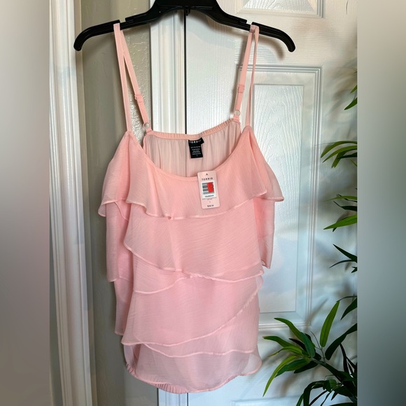torrid | Tops | Nwt Torrid Pale Pink Chiffon Layered Cami | Poshmark
